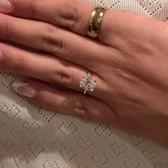 Jewelry | New 14k Solid Gold 9x7mm 186ct Solitaire Oval Engagement Ring | Poshmark